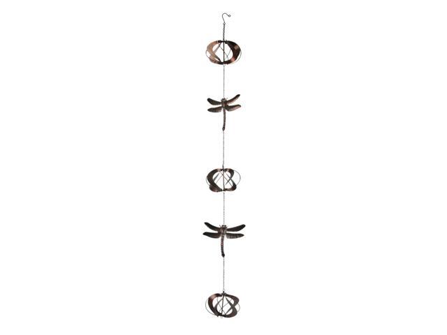 Click here for Metal Copper Dragonfly Wind Spinner Chain Kinetic... prices
