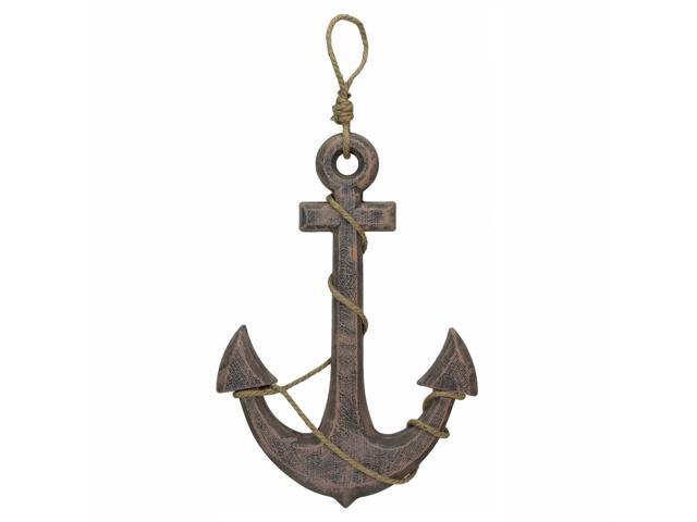 Click here for Large 24x16 Ship Anchor & Rope Wall Hanging - Hand... prices