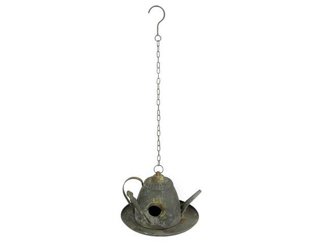 Click here for Rustic Metal Vintage Hanging Teapot Bird House Dec... prices