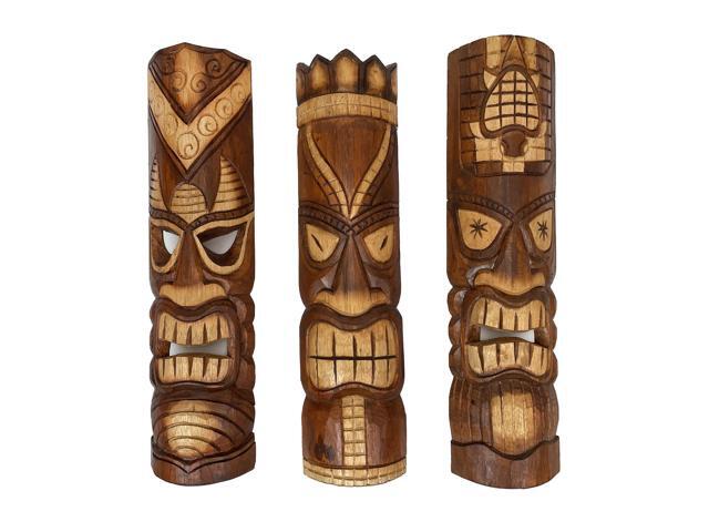 Click here for Set of 3 Exquisite 24-Inch High Hand-Carved Tiki M... prices