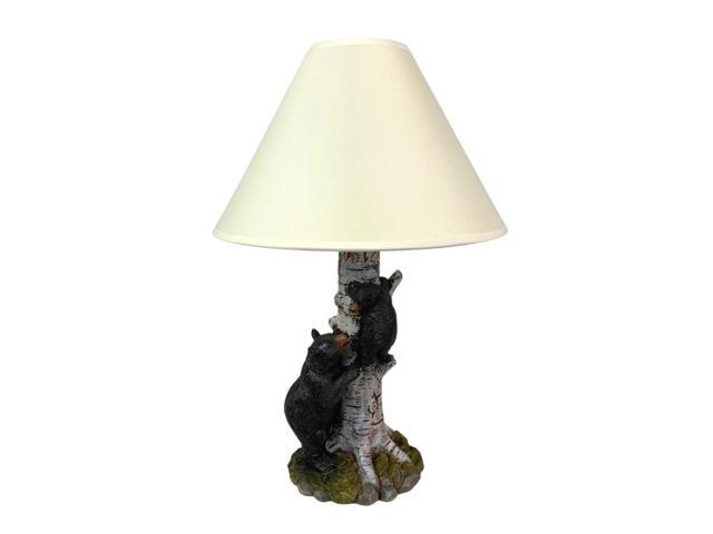 Click here for Black Bear and Cub Birch Tree Table Lamp With Shad... prices