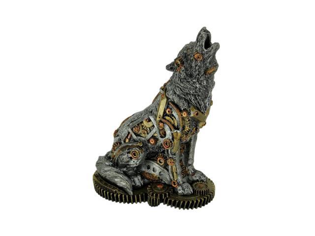 Click here for Mechanical Steampunk Howling Wolf Cyborg Dog Resin... prices