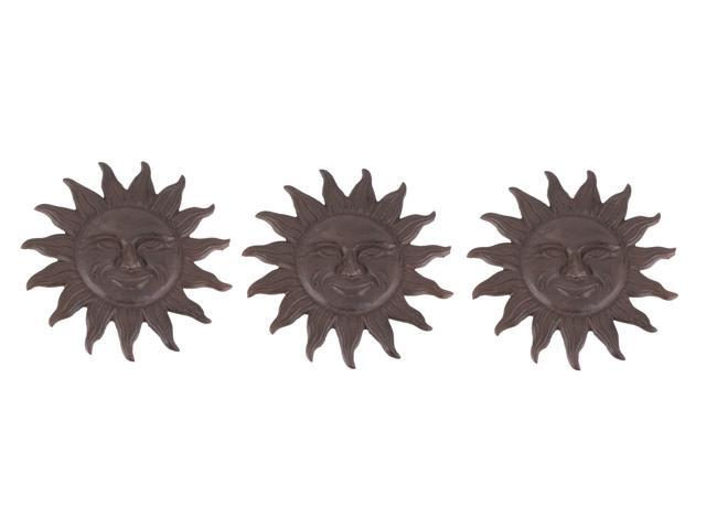 Click here for Set of 3 Cast Iron Smiling Sun Face Garden Pathway... prices