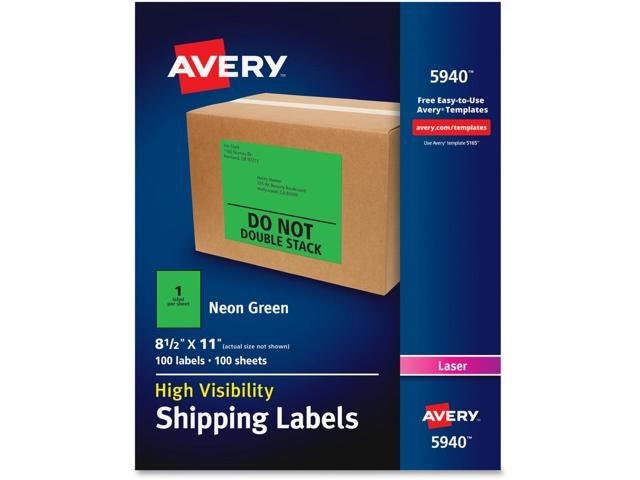 Click here for Avery High-Visibility Neon Shipping Labels prices