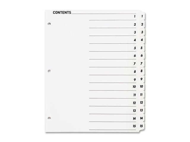 Click here for Sparco Quick Index Table Of Contents Divider prices