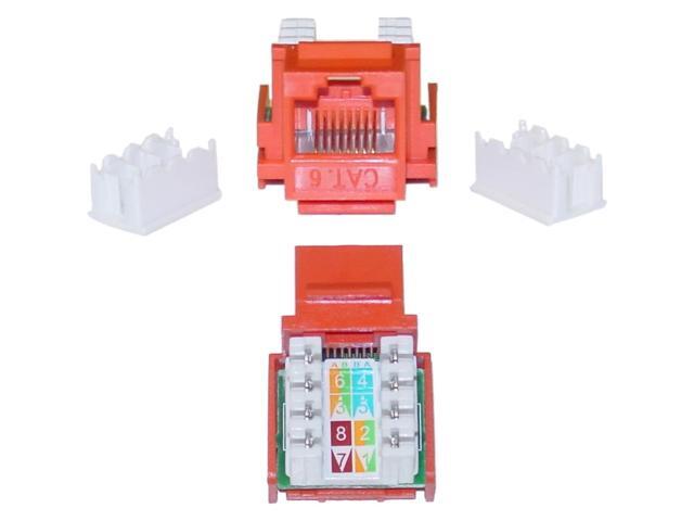 Click here for CableWholesale 326-120OR Cat6 Keystone Jack Orange... prices