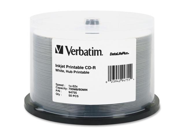 Click here for Verbatim CD-R 700MB 52X DataLifePlus White Inkjet... prices