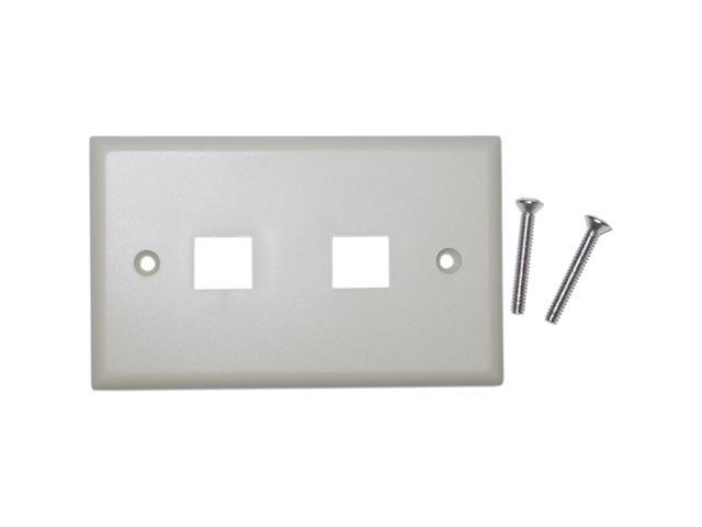 Click here for Cable Wholesale Wall Plate 2 Hole for keystone Jac... prices