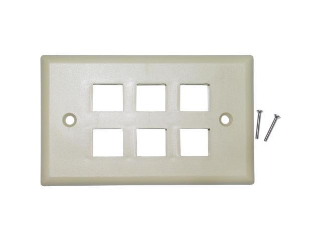 Click here for Cable Wholesale 6 Hole for keystone Jack Wall Plat... prices