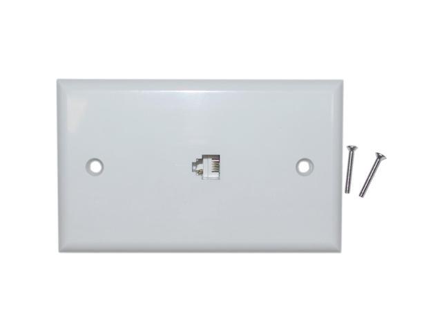 Click here for Cable Wholesale Telephone Wall Plate RJ11 4C White... prices