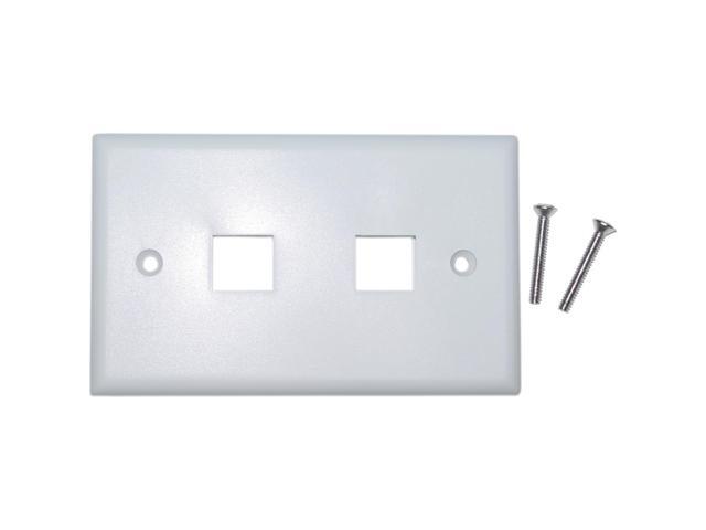 Click here for Cable Wholesale Wall Plate 2 Hole for keystone Jac... prices