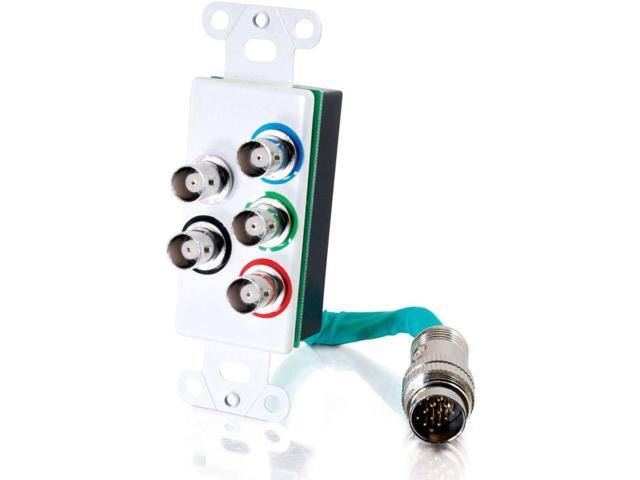 Click here for C2G RapidRun RGBHV (5-BNC) Wall Plate - White prices