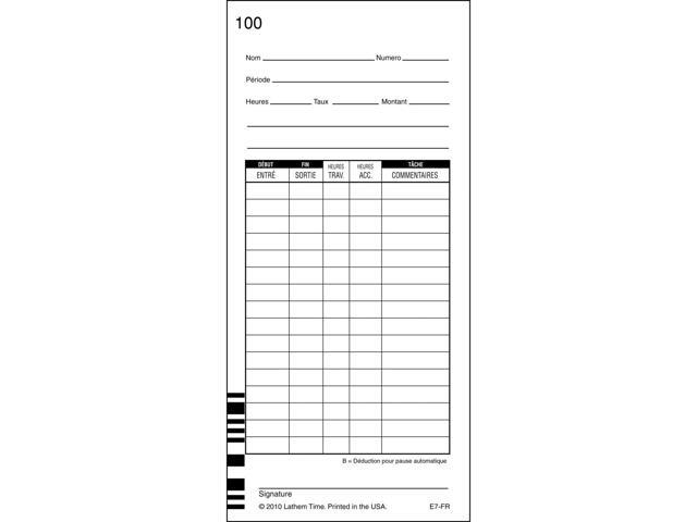 Click here for Lathem E7 - Timecards (Box of 1000) prices