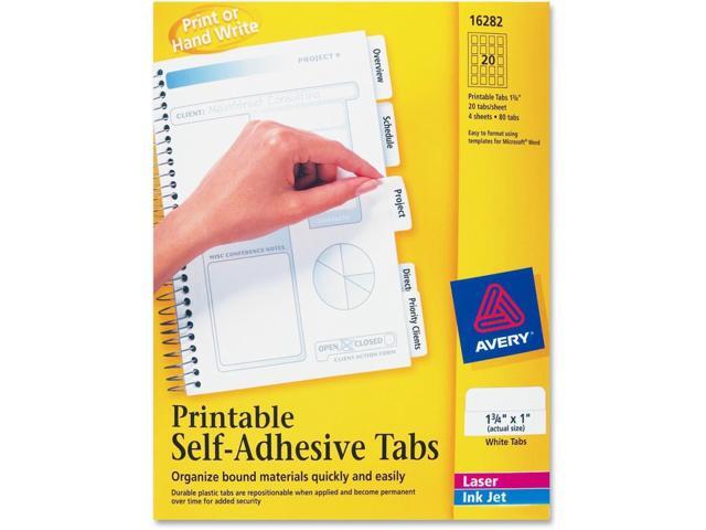 Click here for Avery Printable Self-adhesive Plastic Tabs prices