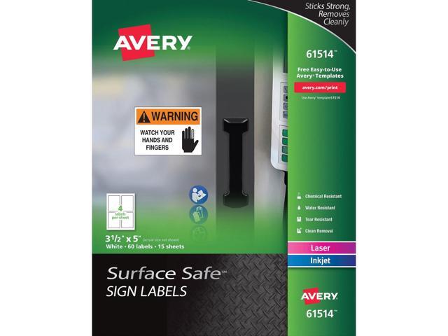 Click here for Avery Surface Safe Sign Labels prices