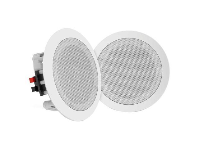 Pyle 8.0 Bluetooth Ceiling/Wall Speakers  2-Way Flush Mount  250 Watt  Home Speaker Pair - White