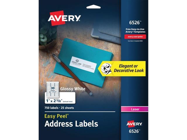 Click here for Avery Easy Peel High Gloss White Mailing Labels prices