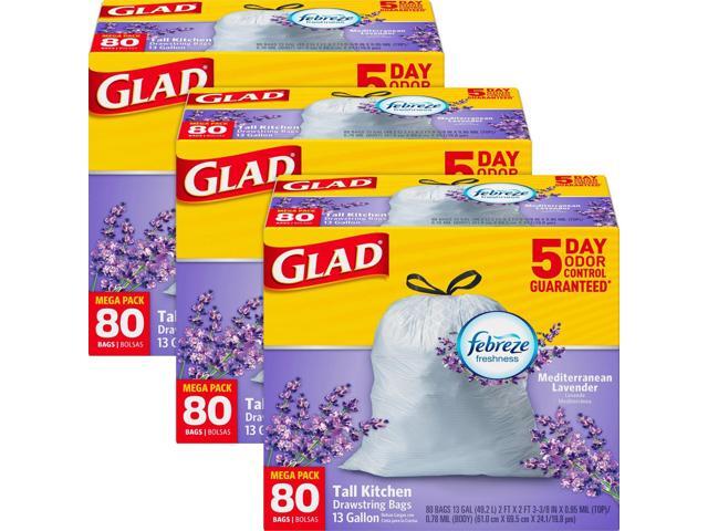 Click here for Glad Lavender Scent 13-gal Kitchen Trash Bags prices