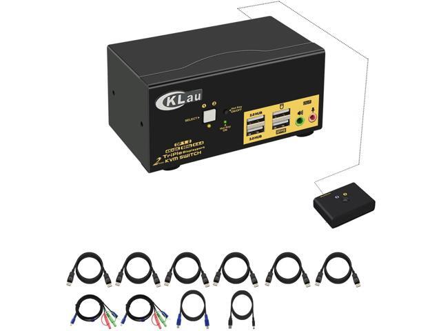 Click here for CKLau Dual Port Triple Monitor KVM Switch Displayp... prices