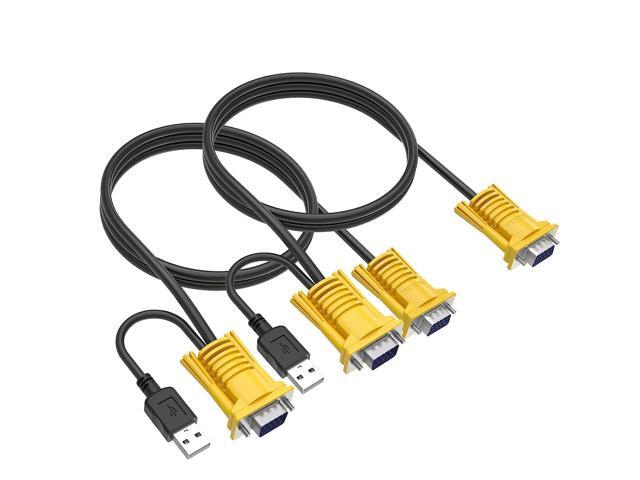 Click here for Y VGA KVM Cable 16ft  USB VGA 2in1 KVM Cable for V... prices