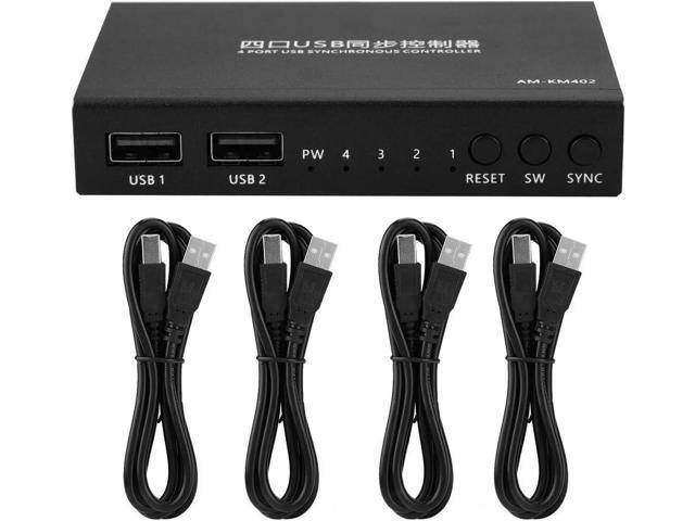 Click here for 4 Port Smart KVM Switch USB Keyboard Mouse Synchro... prices
