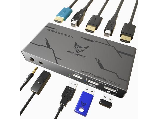 Click here for KVM Switch HDMI 2 Ports - 8K 60Hz HDMI 2.1 KVM Swi... prices