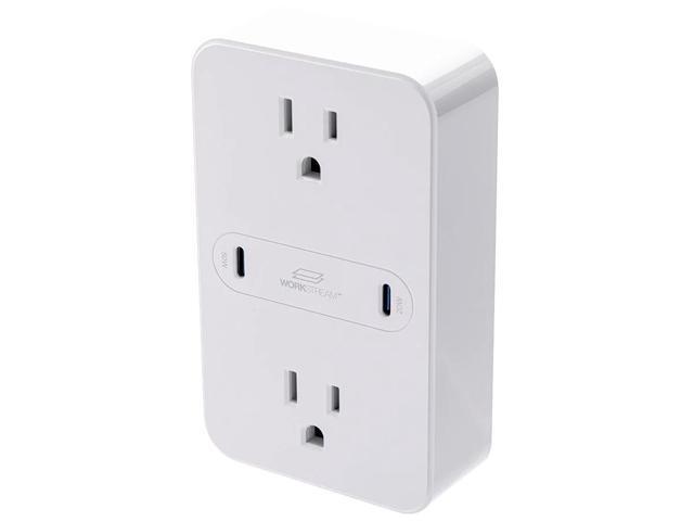 Click here for Monoprice 2-Outlet Wall Tap Power Strip with USB-C... prices