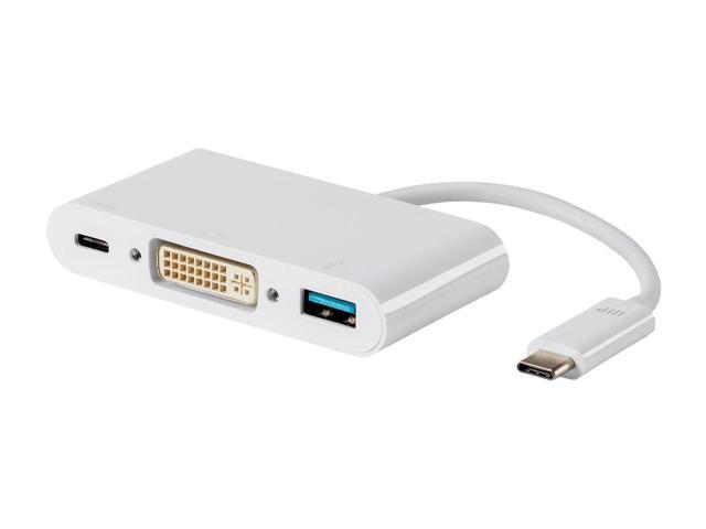 Click here for Monoprice USB-C DVI Multiport Adapter - White  Wit... prices