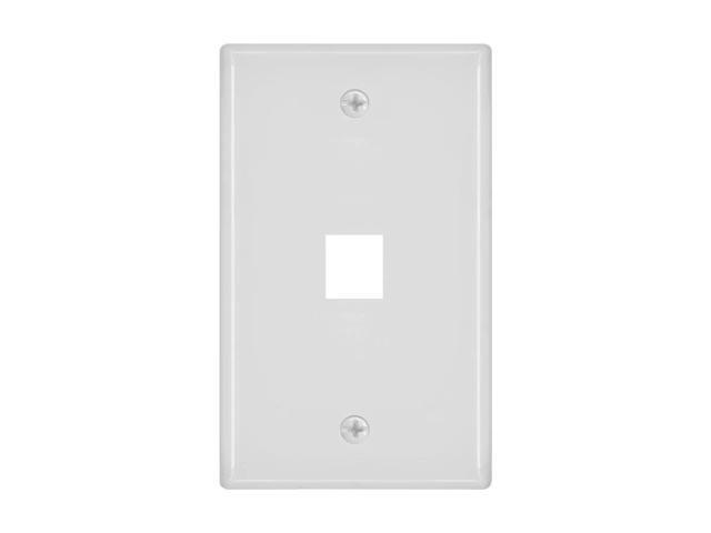 Click here for Monoprice 1-Hole 1-Gang Keystone Wall Plate - Whit... prices