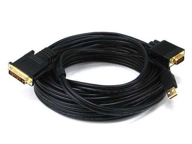 Click here for Monoprice 25ft 28AWG VGA & USB (A Type) to M1-D (P... prices