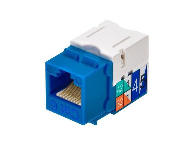 Click here for Monoprice Cat6 Punch Down Keystone Jack - Blue 110... prices