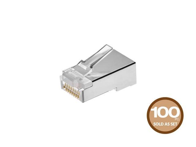 Click here for Monoprice Shielded Cat5 Plug For Round Solid/Stran... prices