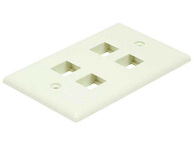 Click here for Monoprice 4-Hole 1-Gang Keystone Wall Plate - Ivor... prices