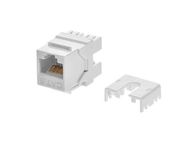 Click here for Monoprice Cat6 RJ45 180-Degree Dual IDC Keystone f... prices