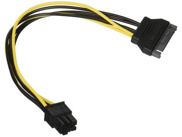 Click here for Monoprice 108494 SATA 8-Inch 15-Pin to 6-Pin PCI E... prices