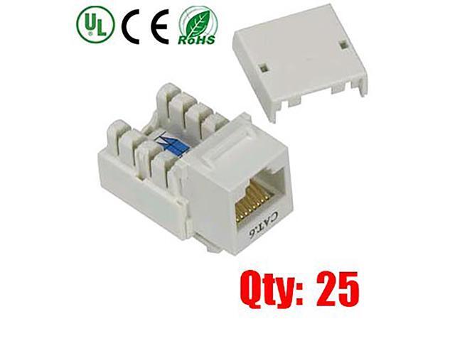 Click here for iMBAPrice (Pack of 25) White Cat6 Punch Down RJ45... prices