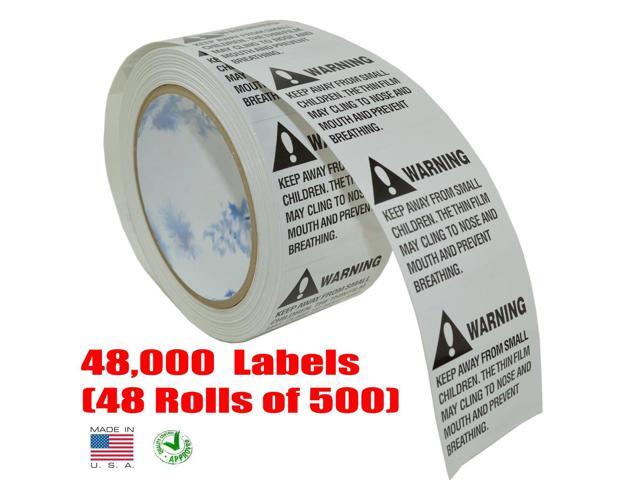 Click here for iMBAPrice Suffocation Warning Labels (Made in USA)... prices