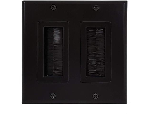 Click here for iMBAPrice Black Dual Gang Decora Brush Wall Plate... prices