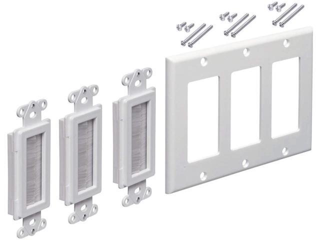 Click here for iMBAPrice White 3 Gang Decora Brush Wall Plate wit... prices