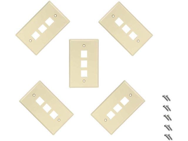 Click here for iMBAPrice 3 Port Flush Mount Keystone Jack Wall Pl... prices