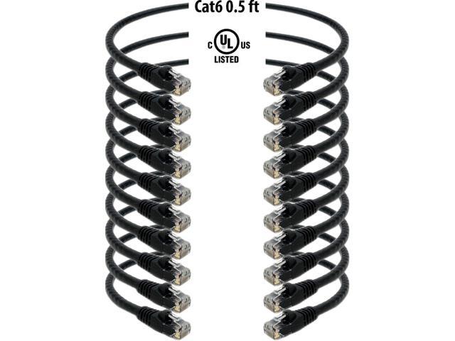 Click here for imbaprice 10 pack black 1/2 feet 0.5ft / 6 inch mo... prices