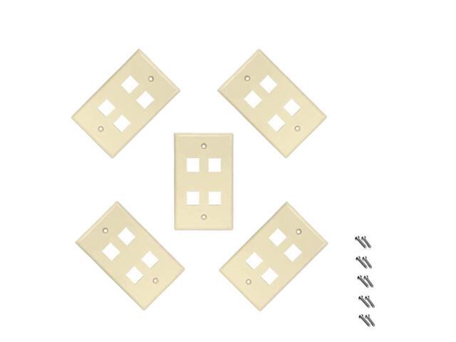 Click here for iMBAPrice 4 Port Flush Mount Keystone Jack Wall Pl... prices