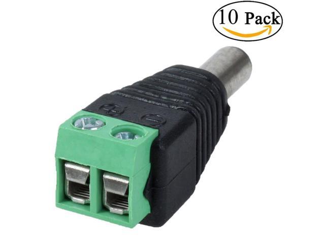 Click here for 10 Pack 2.1mm x 5.5mm Male CCTV Camera DC Power Ad... prices