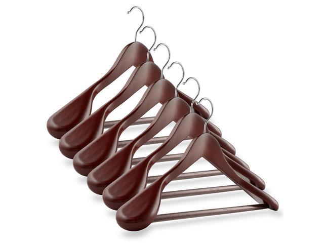 Click here for Casafield - 6 Cherry Wide Shoulder Wooden Suit Han... prices