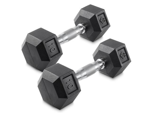 Click here for Philosophy Gym Rubber Coated Hex Dumbbell Hand Wei... prices