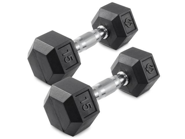 Click here for Philosophy Gym Rubber Coated Hex Dumbbell Hand Wei... prices