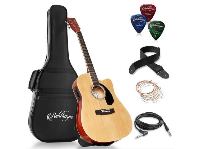 Click here for Ashthorpe Full-Size Cutaway Thinline Acoustic-Elec... prices