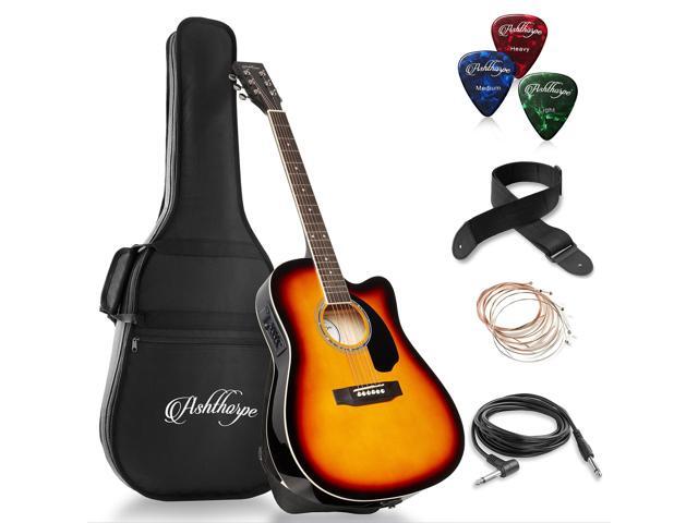 Click here for Ashthorpe Full-Size Cutaway Thinline Acoustic-Elec... prices