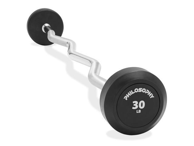 Click here for Philosophy Gym Rubber Fixed Barbell  30 LB Pre-Loa... prices