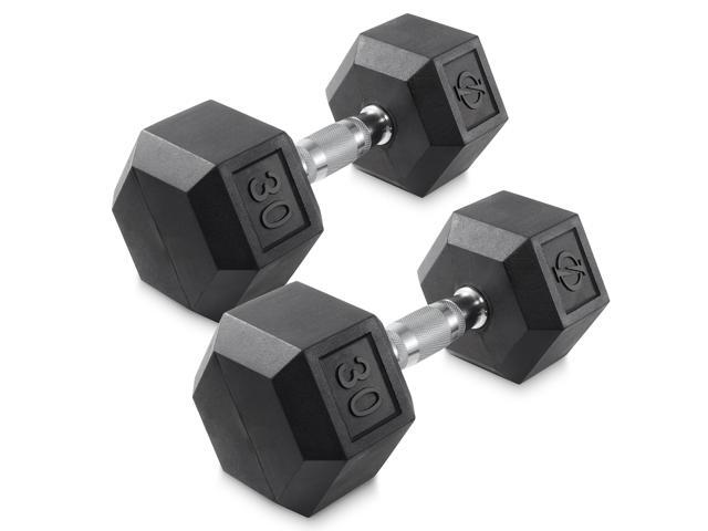 Click here for Philosophy Gym Rubber Coated Hex Dumbbell Hand Wei... prices